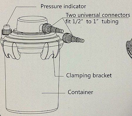פילטר לחץ לבריכות נוי, דגים JEBAO PF-10E UV 9W | בריכות נוי | סינון ...