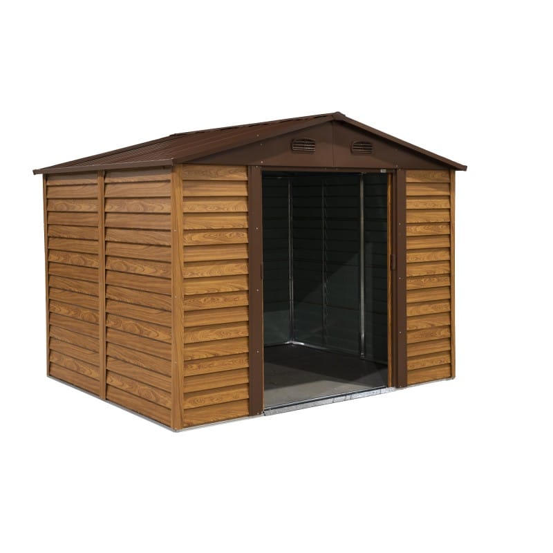 מחסן גינה מתכת דמוי עץ 2.78X2.38 | מחסנים לגינה | מחסני מתכת